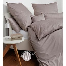 Janine Bettw&auml;sche &raquo;Interlock-Jersey59000 3&laquo; mit Reissverschluss braun Interlock-Jersey, Obermaterial: 100% Baumwolle B/L: 155cm x 200cm, 1 Stk., 1 Stk., 