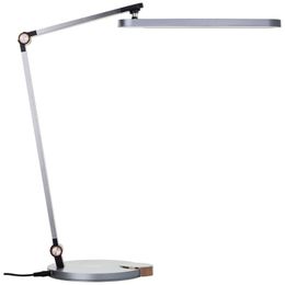 Brilliant LED Schreibtischlampe &raquo;Officehero&laquo; 1 Stk. warmwei&szlig; - kaltwei&szlig; Wireless charging, 1000 lm, dimmbar, CCT grau H: 40cm, 1 Stk.