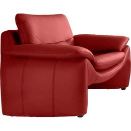 Places of Style Sessel &raquo;Luna&laquo; in einzigartiger Optik rot NaturLEDER (echtes Rindsleder) Long-Life-Leder 300, B/H/T: 110cm x 80cm x 88cm