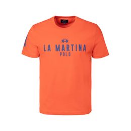 La Martina T-Shirt Herren Gr&ouml;&szlig;e M blau / orange