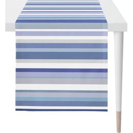 Apelt Tischl&auml;ufer &raquo;3901 OUTDOOR, Sommerdeko, Sommer&laquo; Digitaldruck, in Streifenoptik blau Polyacryl B/L: 48cm x 140cm, 1 Stk., rechteckig