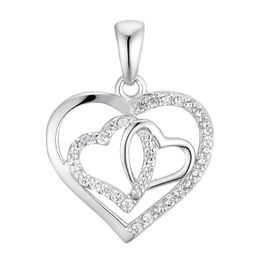 Amor Herzanh&auml;nger &raquo;2023028&laquo; mit Zirkonia (synth.) silber Silber 925 (Sterlingsilber), 0,98 g