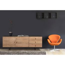 WOODMAN Sideboard &raquo;Jugend Kommode&laquo; mit Soft-Close-Funktion, Breite 180 cm, FSC schwarz B/H/T: 180cm x 70cm x 48cm