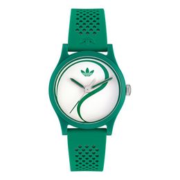 adidas originals Unisex adidas originals Quarzuhr &raquo;GAME TWO&laquo; Armbanduhr, Herrenuhr, Damenuhr, Silikonarmband, Acrylglas, analog gr&uuml;n Einheitsgr&ouml;&szlig;e