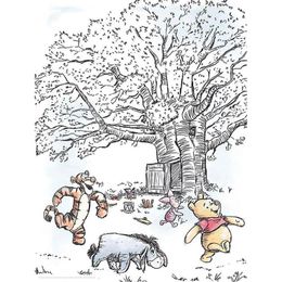 Komar Bild &raquo;Winnie the Pooh Playground&laquo; Disney 1 Stk. tlg. Wandbild zur Dekoration im Kinderzimmer - ohne Rahmen bunt Holz, Papier B/H/T: 30cm x 40cm, 