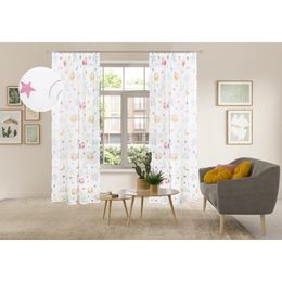 OTTO home Gardine &raquo;Morgann&laquo; Kr&auml;uselband 1 Stk. tlg. Kr&auml;uselband, verspieltes Design, Pflegeleicht, transparentes Material bunt Polyester 175cm, 