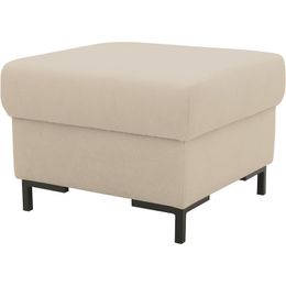 Home Affaire Polsterhocker &raquo;Jamie 2&laquo; auch in Cord, passend zur Serie, B/T/H: 54/54/45 cm beige 100% Polyester B/H/T: 54cm x 45cm x 54cm, Luxus-