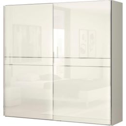 OTTO home Schwebet&uuml;renschrank &raquo;Piano, FSC-zertifiziert, mit Einlegeb&ouml;den und Kleiderstangen&laquo; in 3 Breiten, 224cm hoch, mit verchromten Aufleistungen, 