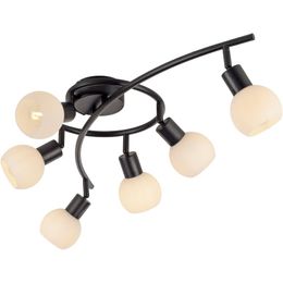 JUST LIGHT Deckenleuchte &raquo;LOKI&laquo; LED-Board 1 Stk. Warmwei&szlig; LED schwarz 6, &Oslash; 9cm H: 12cm, 1 Stk.