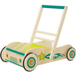 Roba Lauflernwagen aus Holz mit Bremse bunt Einheitsgr&ouml;&szlig;e Lauflernwagen