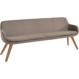 Musterring Essbank &raquo;Tavia&laquo; Stativgestell Wildeiche massiv ge&ouml;lt, Breite 180, 200 oder 220 cm grau 100% PES B/H/T: 200cm x 87cm x 66cm, Flachgewebe