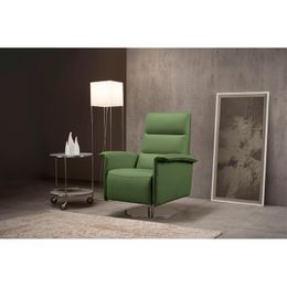 Egoitaliano Sessel &raquo;Kelly Designsessel, Clubsessel & Relaxsessel, bequem, zeitlos elegant&laquo; drehbar, manuelle Relaxfunktion mit Push-Back-Mechanismus gr&uuml;n Leder 