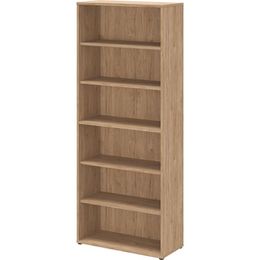 FMD Aktenregal &raquo;Calvi&laquo; in 2 H&ouml;hen, viel Staur., verstellb. B&ouml;den, erweiterbar, Breite: 89 cm Holzwerkstoff B/H/T: 89cm x 221,5cm x 40cm, 6 Stk.