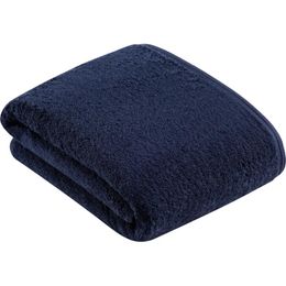 Vossen Badetuch &raquo;Vegan Life&laquo; 100% vegan blau Webfrottier, Obermaterial: 100% Baumwolle B/L: 100cmx150cm, 1 Stk., Webfrottier
