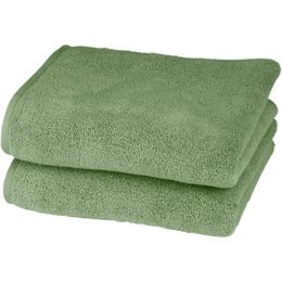Ross Handt&uuml;cher &raquo;Sensual 9000&laquo; mit Aloe-Vera-&Ouml;l veredelt gr&uuml;n Frottier, Obermaterial: 100% Baumwolle B/L: 50cmx100cm, 2 Stk., Frottier