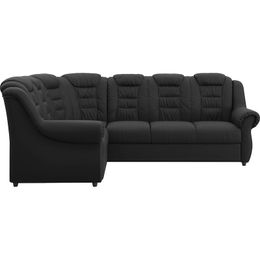 OTTO home Ecksofa &raquo;Boston L-Form&laquo; mit hoher R&uuml;ckenlehne, wahlweise mit Schlaffunktion & Stauraum schwarz 64% Polyurethan, 25% Polyester, 11% Baumwolle