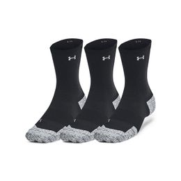 Under Armour Herren Laufsocken &raquo;UA VELOCITI RUN CUSH 3P CREW&laquo; Packung, 3 Paar tlg. mit d&auml;mpfender Wirkung, reflektierende Details, atmungsaktiv 