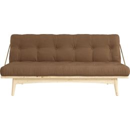 Karup Design Schlafsofa &raquo;Folk&laquo; aus massiven Kiefernholz, inkl. Futonmatratze braun 80% Baumwolle + 20% polyester B/H/T: 190cm x 90cm x 130cm, Gestell: Natur
