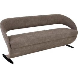 K+w Komfort & Wohnen K+W Komfort & Wohnen Essbank &raquo;Wave, Polsterbank&laquo; in geschwungener Optik mit Metallkufe in schwarz Struktur braun 785: Microfaser, 100% Polyester B/H/T
