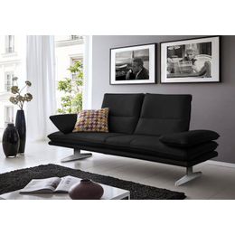 W.Schillig 2-Sitzer &raquo;broadway, Designsofa mit tollem Sitzkomfort, Breite 216cm&laquo; Sitztiefenverstellung, Kopfteil- & Seitenteilverstellung, Breite 216cm