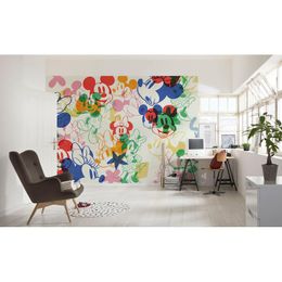 Komar Fototapete &raquo;Digitaldruck Vlies - Mickey and Minnie Mixture - Gr&ouml;&szlig;e 400 x 250 cm&laquo; bedruckt glatt Kinderzimmer bunt Vlies Rollen: 1