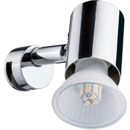 Paulmann Spiegelleuchte &raquo;Mintaka IP20 Chrom ohne Leuchtmittel, max. 20W GU10&laquo; GU10 1 Stk. GU10, Mintaka IP20 Chrom ohne Leuchtmittel, max. 20W GU9 grau 1, H: 