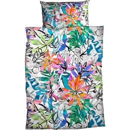 CASATEX Bettw&auml;sche &raquo;Minako&laquo; 2 Stk. au&szlig;ergew&ouml;hnliche und exklusive Farben, brillante und leuchtende Farben bunt Satin, Obermaterial: 100% Baumwolle B/L