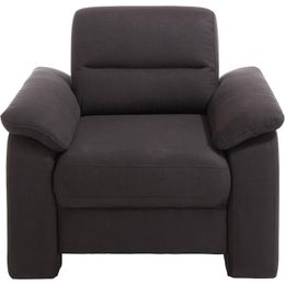 Sit & More sit&more Sessel &raquo;Ascara&laquo; inklusive komfortablem Federkern grau Softlux -Kunstleder;NaturLeder;Luxus-Microfaser ALTARA NUBUCK (100% Polyester) Luxus-