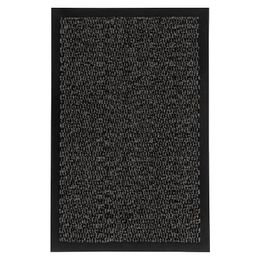 Kayoom Fu&szlig;matte &raquo;Fine Line 125&laquo; rechteckig 6 mm H&ouml;he T&uuml;rmatte, Schmutzfang, Eingang grau Polypropylen B : 60cm 1 Stk., 6mm, L: 90cm