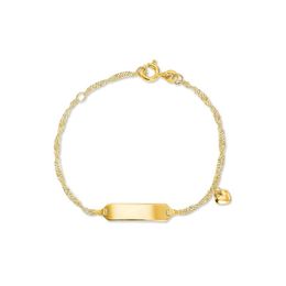 Amor Damen Armband &raquo;Herz&laquo; gold 14cm, Gelbgold 375