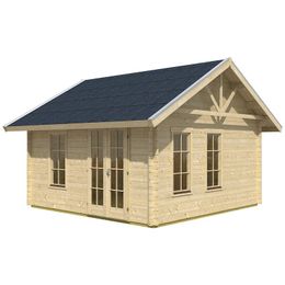 Skan Holz Gartenhaus &raquo;Bern 1&laquo; beige Holzwerkstoff Fu&szlig;boden im Gartenhaus