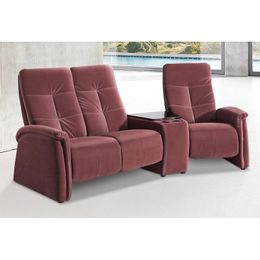 exxpo - sofa fashion 3-Sitzer &raquo;Tivoli, Kinosofa mit Tischablage & Stauraumfach, man. Relaxfunktion&laquo; mit Relaxfunktion rot Softlux -Kunstleder;