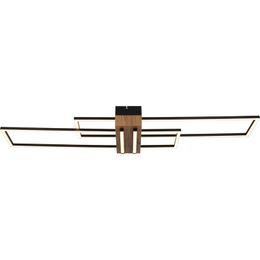Globo LIGHTING Deckenleuchte &raquo;DAKARI&laquo; LED-Modul 1 Stk. Warmwei&szlig; Deckenlampe Wohnzimmer-Leuchte Schlafzimmer-Leuchte Flur K&uuml;che braun H: 9,7cm, 1 Stk.