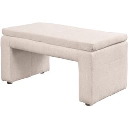 exxpo - sofa fashion Hockerbank &raquo;Cortado&laquo; hohe Bodenfreiheit, sch&ouml;ne Detailverarbeitung beige Webstoff fein (Zusammensetzung: 95% PES, 10 NY) B/H/T: 