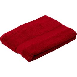 G&ouml;zze Badetuch &raquo;New York&laquo; moderne Uni-Farben, strukturierte Borte, 100% Baumwolle, in 2 Gr&ouml;&szlig;en rot Frottier, Obermaterial: 100% Baumwolle B/L: 100cmx150cm, 
