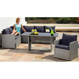 Merxx Gartenlounge-Set &raquo;Chicago&laquo; grau Obermaterial: 100% Polyester. F&uuml;llung: 100% Polyurethan Einheitsgr&ouml;&szlig;e