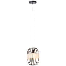 Brilliant Pendelleuchte &raquo;Slope&laquo; E27 1 Stk. 23cm schwarz/natur schwarz 1, &Oslash; 23cm H: 120cm, 1 Stk.