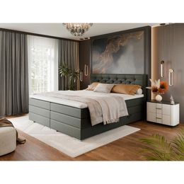 FORTE Boxspringbett &raquo;Lanciano inkl. zwei Bettk&auml;sten und Kaltschaum Topper&laquo; 7-Zonen-Taschenfederkernmatratze mit zwei H&auml;rtegraden (H2/H3), erh&auml;ltlich 