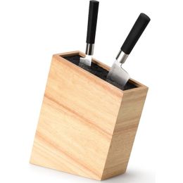 CONTINENTA Messerblock 1 Stk. aus Gummibaumholz beige Einheitsgr&ouml;&szlig;e