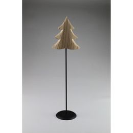 AM Design Dekobaum &raquo;Weihnachstsdekoration aus Holz&laquo; BxH: 9,5x44 cm Holzwerkstoff, Metall B/H/T: 9,5cm x 44cm