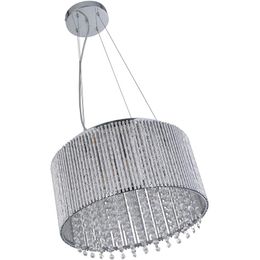 Searchlight H&auml;ngeleuchte &raquo;Kristall-Leuchte Elise I, 8-flammig&laquo; G9 1 Stk. Glamour&ouml;s silber 8, &Oslash; 41cm H: 28cm, 1 Stk.