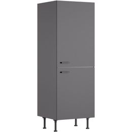 KOCHSTATION K&uuml;hlumbauschrank &raquo;KS-Paula&laquo; 60 cm breit, 176 cm hoch, mit 2 T&uuml;ren, 1 Einlegeboden anthrazit, B/H/T: 60cm x 176,6cm x 58,4cm, T&uuml;ren: 2 Stk.