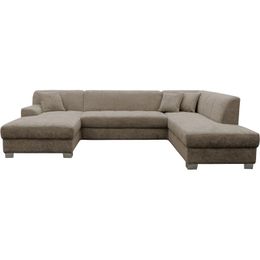 OTTO home Wohnlandschaft &raquo;Lolland 296 x 195 cm, modern, mit Steppungen, gem&uuml;tlich&laquo; U-Form, aus Pet Friendly Bezug braun 100% Polyester B/H/T: 296cm x 
