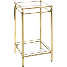 HAKU Beistelltisch &raquo;Sofatisch, Wohnzimmertisch&laquo; 1 Stk. tlg. quadratisch - aus Metall Gold B/T/H 40/40/73 cm braun B/H/T: 40cm x 73cm x 40cm, Gestell 