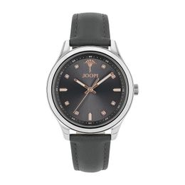 JOOP! Damen JOOP! Quarzuhr Armbanduhr, Damenuhr, Lederarmband, analog, Kristallsteine Einheitsgr&ouml;&szlig;e