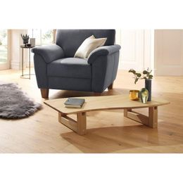 OTTO home Sessel &raquo;Alta&laquo; mit Federkern und Kontrastnaht, F&uuml;&szlig;e Buche eichefarben grau Struktur ( 100% Polyester);Struktur fein ( 100% Polyester);Luxus-