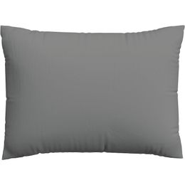 Schlafgut Kissenbezug &raquo;Premium Kissenbezug Knitted Jersey (1 St)&laquo; Ton-in-Ton Rei&szlig;verschluss, Bio-Baumwolle mit Elasthan, Uni, OEKO Tex grau Jersey, Obermaterial