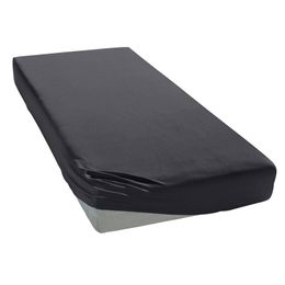 Elegante Spannbettlaken &raquo;Uni Zwirn-Jersey&laquo; aus hochwertigem Garn grau Mako-Jersey, Obermaterial: 97% Baumwolle, 3% Elasthan 1 Stk., Mako-Jersey, 140-160x190-