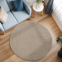 Ayyildiz Teppiche Teppich &raquo;LOOM 4300 , auch als L&auml;ufer und in Rund&laquo; rund 7 mm H&ouml;he Kurzflor, grobe Schlingen Struktur, pflegeleicht, strapazierf&auml;hig beige Polypropylen 