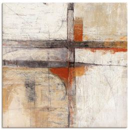 Artland Leinwandbild &raquo;Sicht II&laquo; Muster 1 Stk. tlg. auf Holzrahmen gespannt braun Leinwand B/H/T: 40cm x 40cm, Leinwandbild Muster quadratisch, 1 Stk.